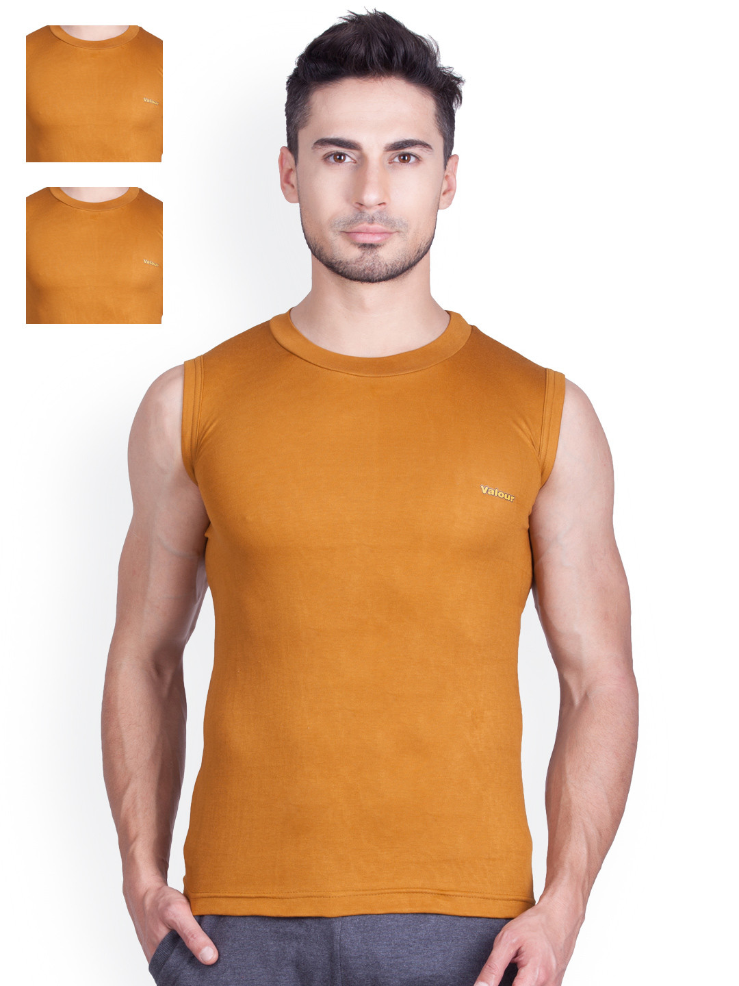 Buy Lux Cozi Pack Of 3 Round Neck Sleeveless Valour Innerwear Vests ...