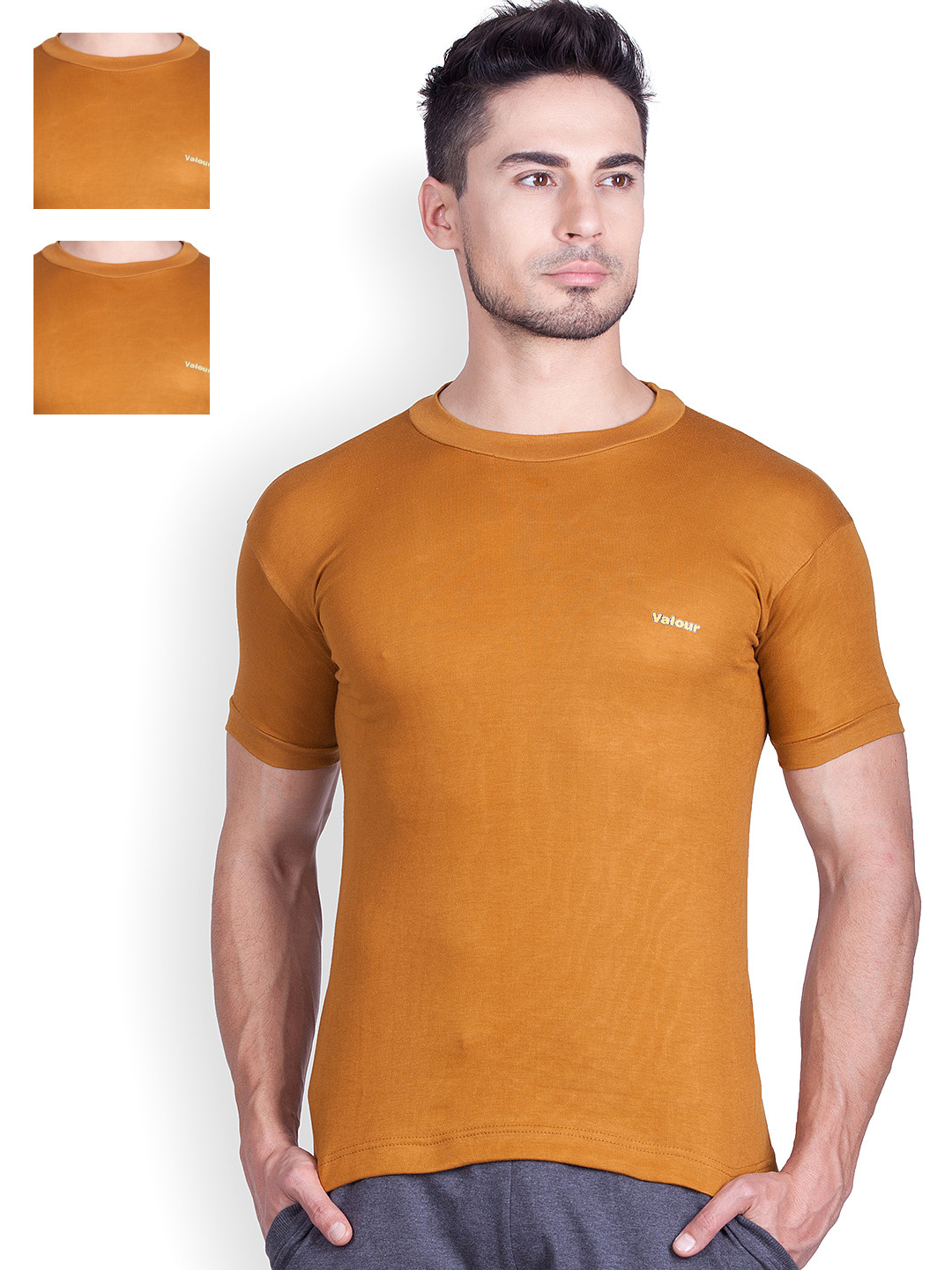 Buy Lux Cozi Pack Of 3 Pure Cotton Round Neck Half Sleeve Innerwear ...