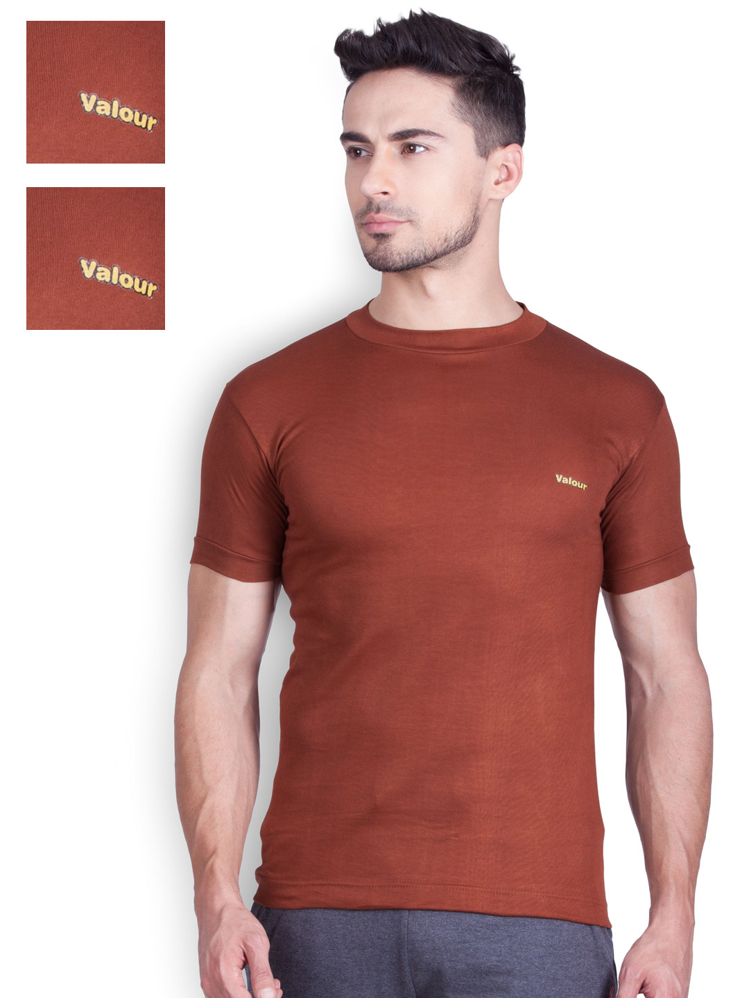 Buy Lux Cozi Pack Of 3 Round Neck Half Sleeve Valour Innerwear Vests ...