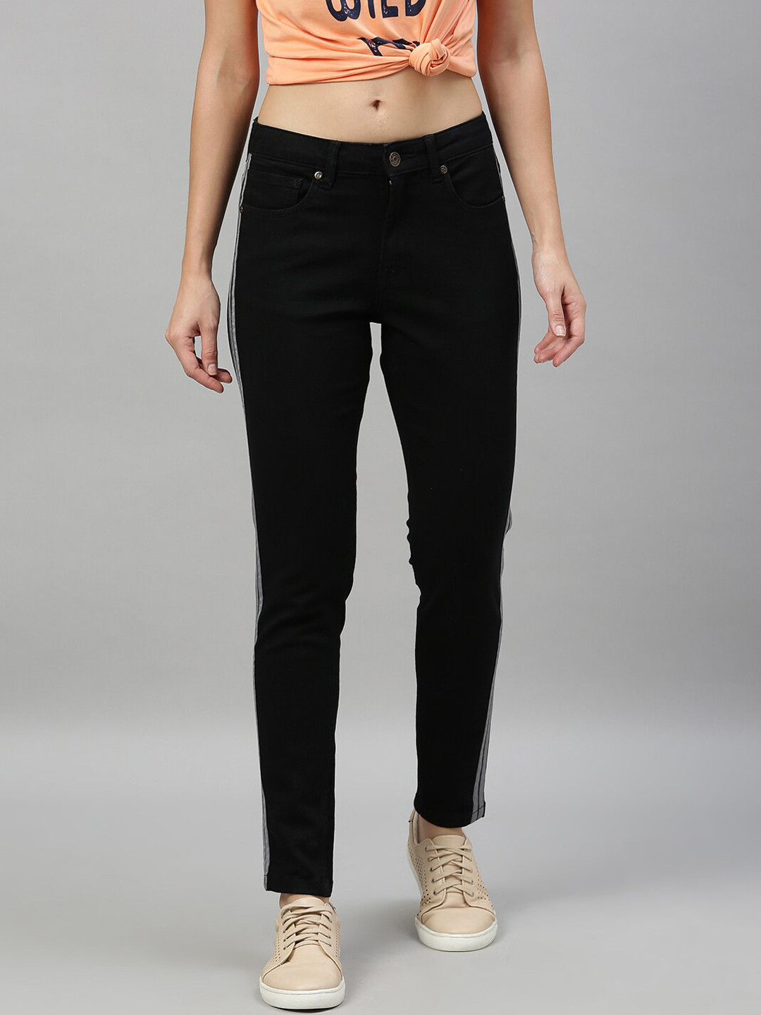 Buy Enviously Young Women Black Slim Fit Stretchable Jeans - Jeans for ...