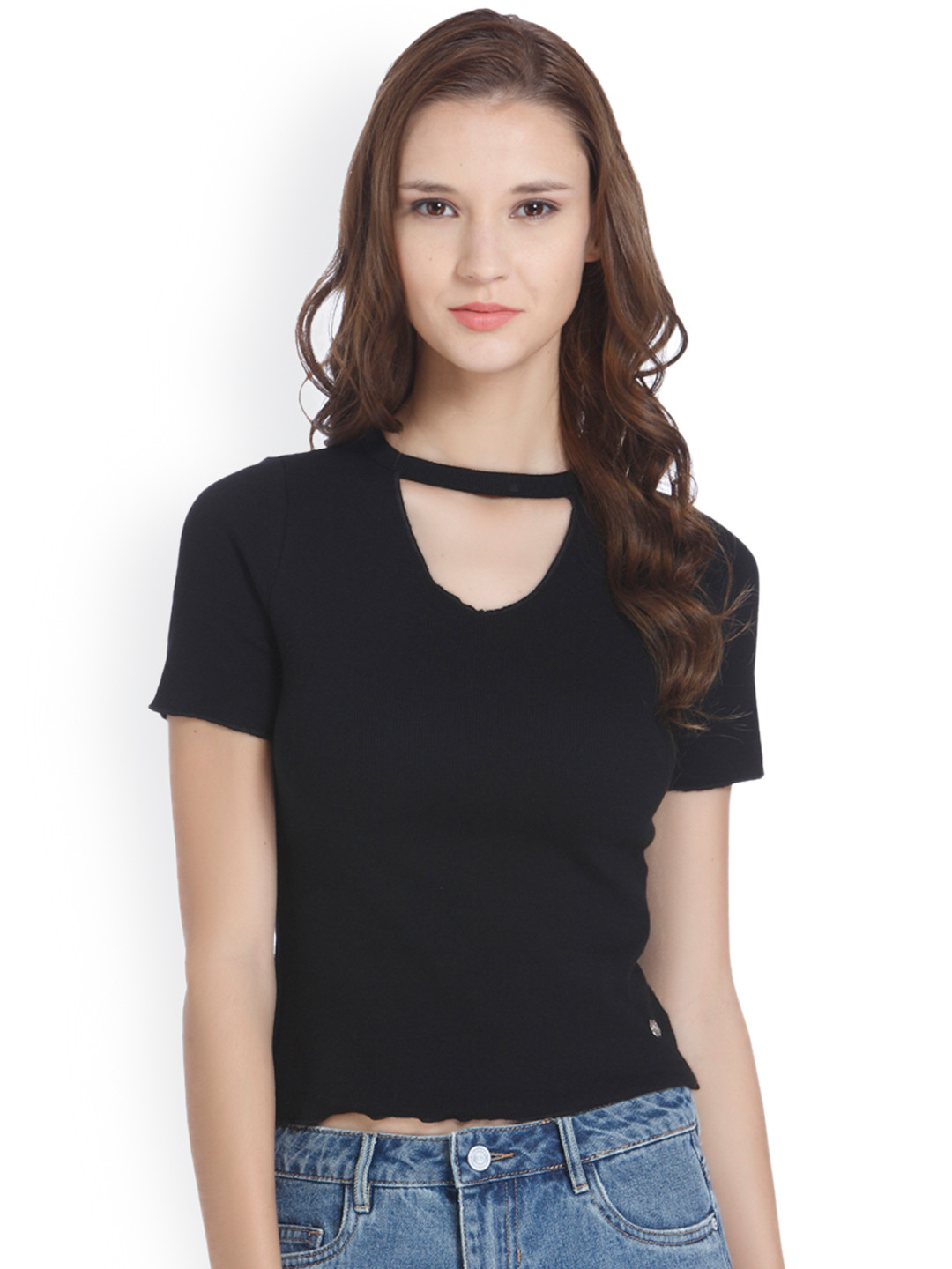 Buy ONLY Women Black Solid Top - Tops for Women 2032745 | Myntra