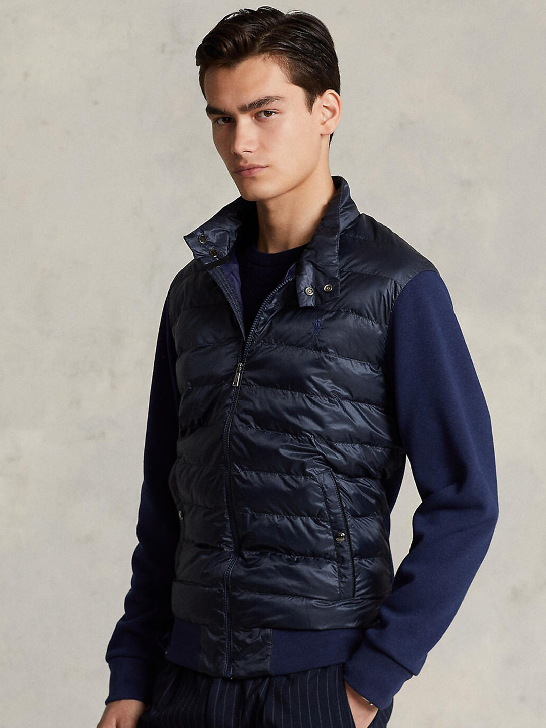 Buy Polo Ralph Lauren Men Navy Blue Lightweight Puffer Jacket - Jackets ...
