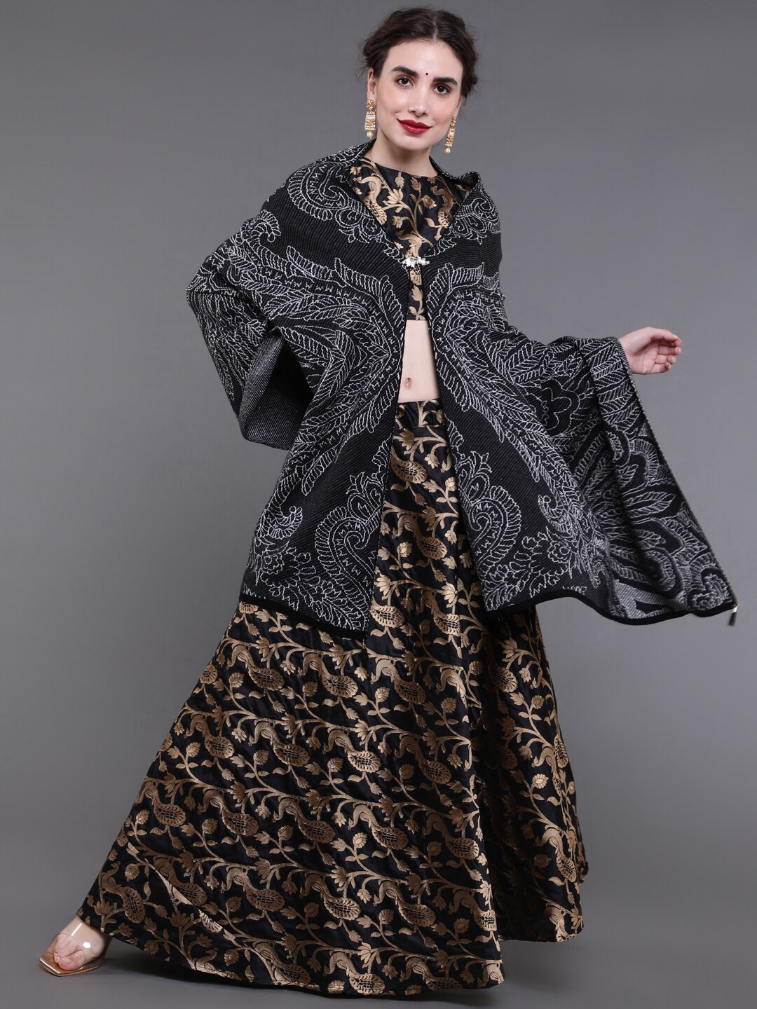 Buy Saubhagya Women Navy Blue Printed Shawl - Shawl for Women 20338792 ... Buy Saubhagya Women Navy Blue Printed Shawl - Shawl for Women 20338792 ...