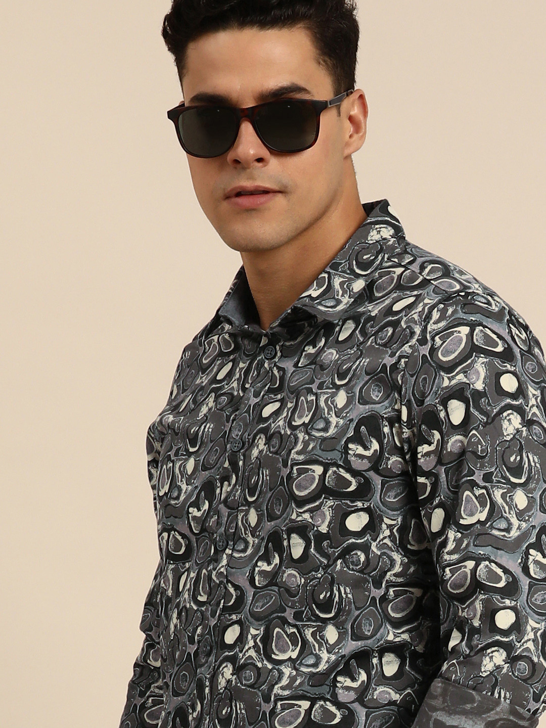 Buy Being Human Clothing Men Pure Cotton Slim Fit Printed Casual Shirt ...