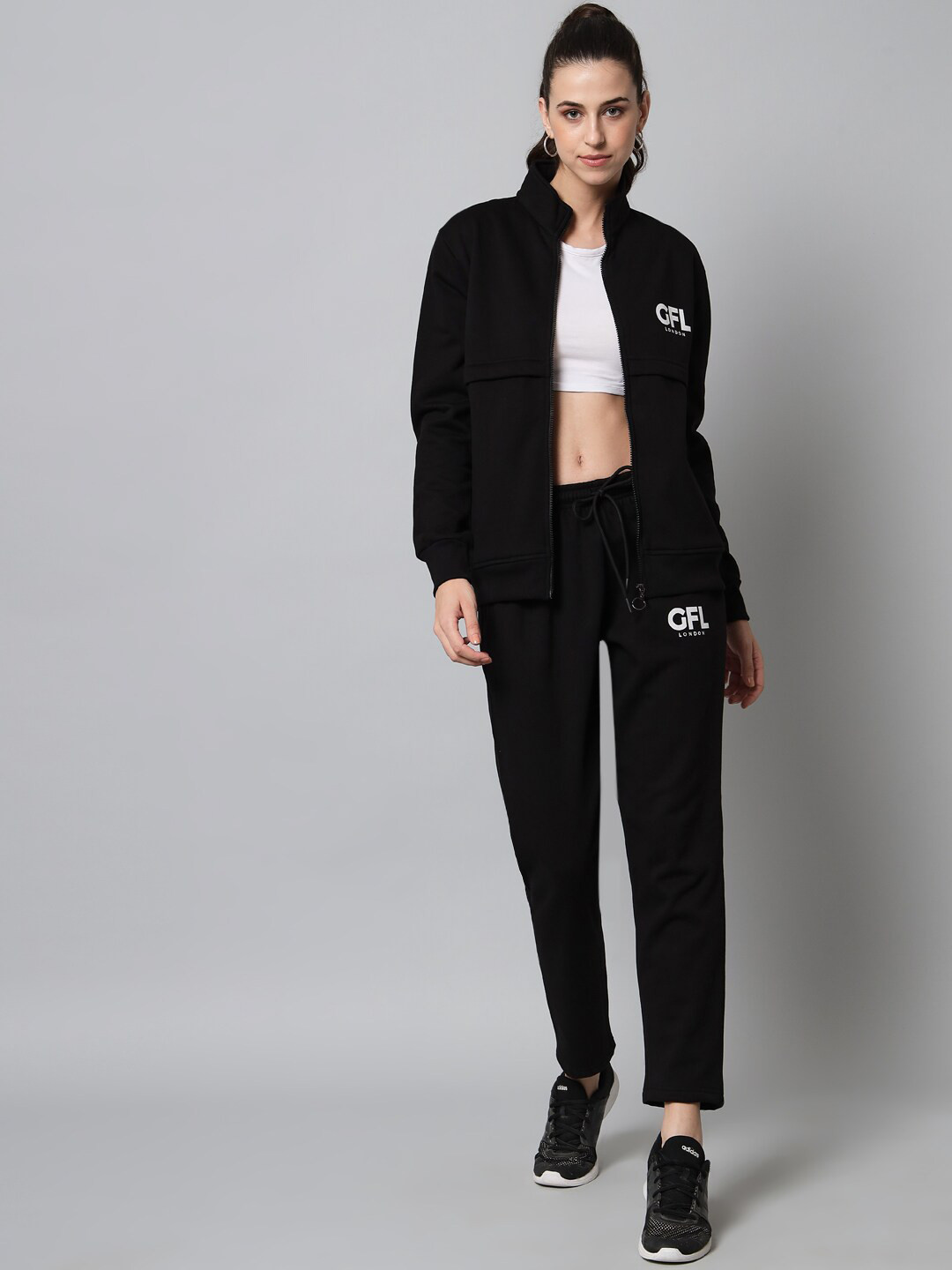 Buy GRIFFEL Women Black Solid Tracksuit - Tracksuits for Women 20347384 ...