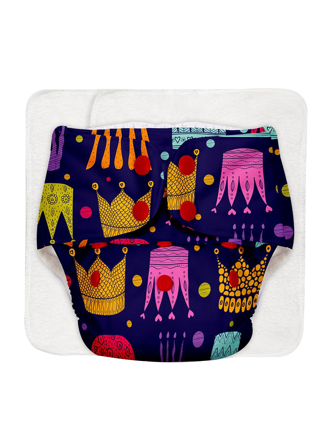 Buy SuperBottoms Kids Navy & Pink Adjustable Reusable Cloth Diaper With ...