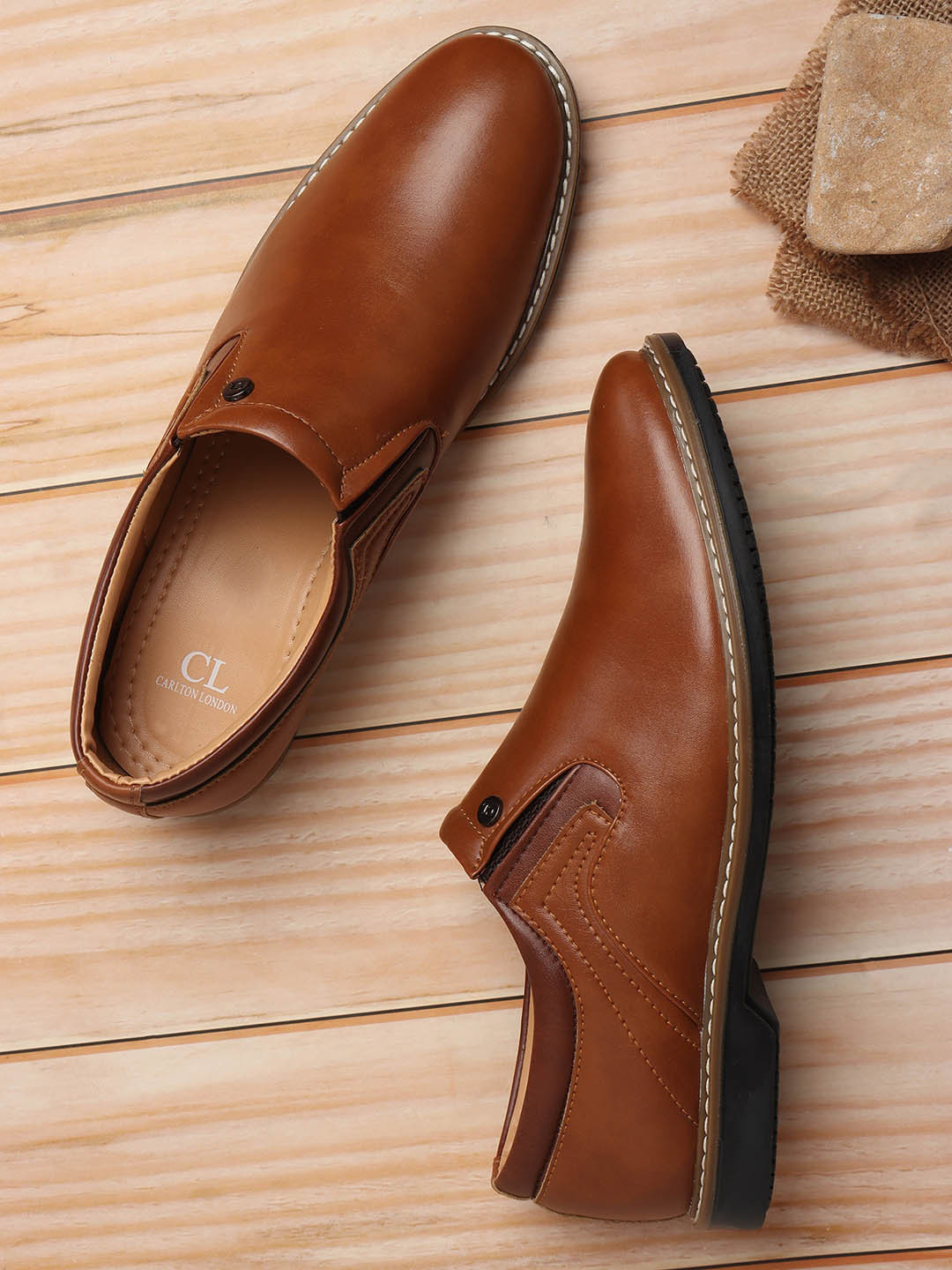 Buy Carlton London Men Tan Formal Shoes - Formal Shoes for Men 20352400 ...