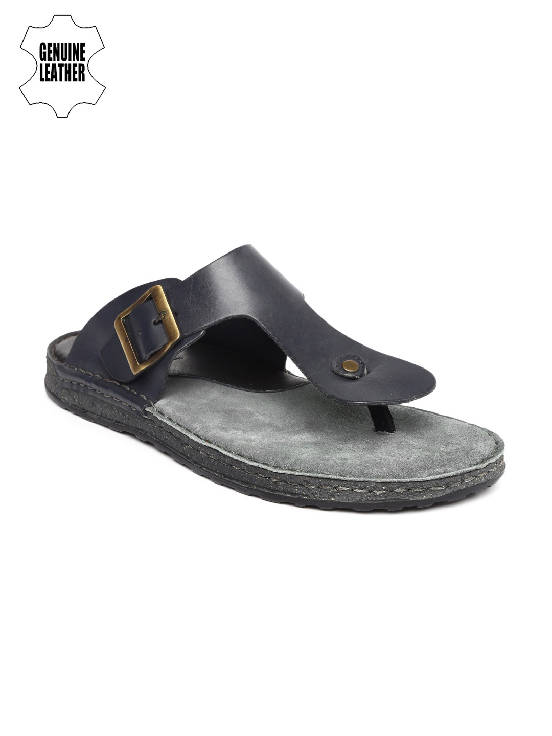 Buy Ruosh Smart Casual Men Navy Blue Fordo 1 B Genuine Leather Sandals ...