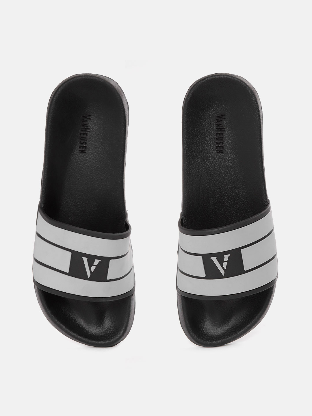 Buy Van Heusen Men Striped Sliders - Flip Flops for Men 20361456 | Myntra