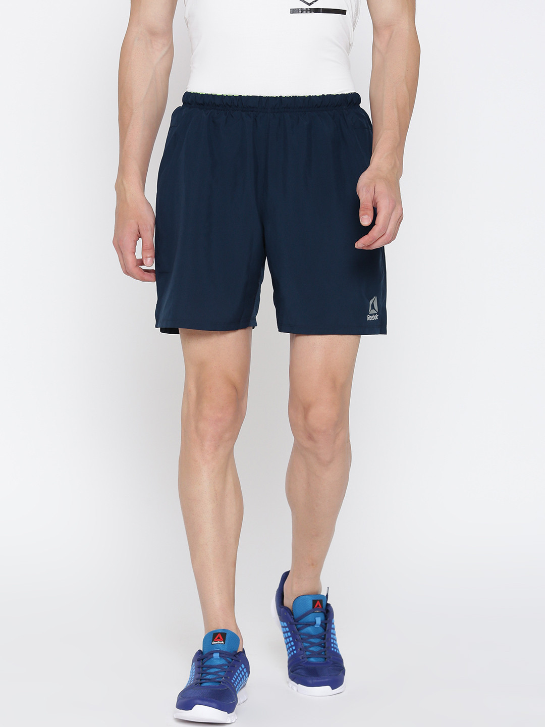 Buy Reebok Men Navy OSR 7 Inch Solid Sports Shorts - Shorts for Men ...