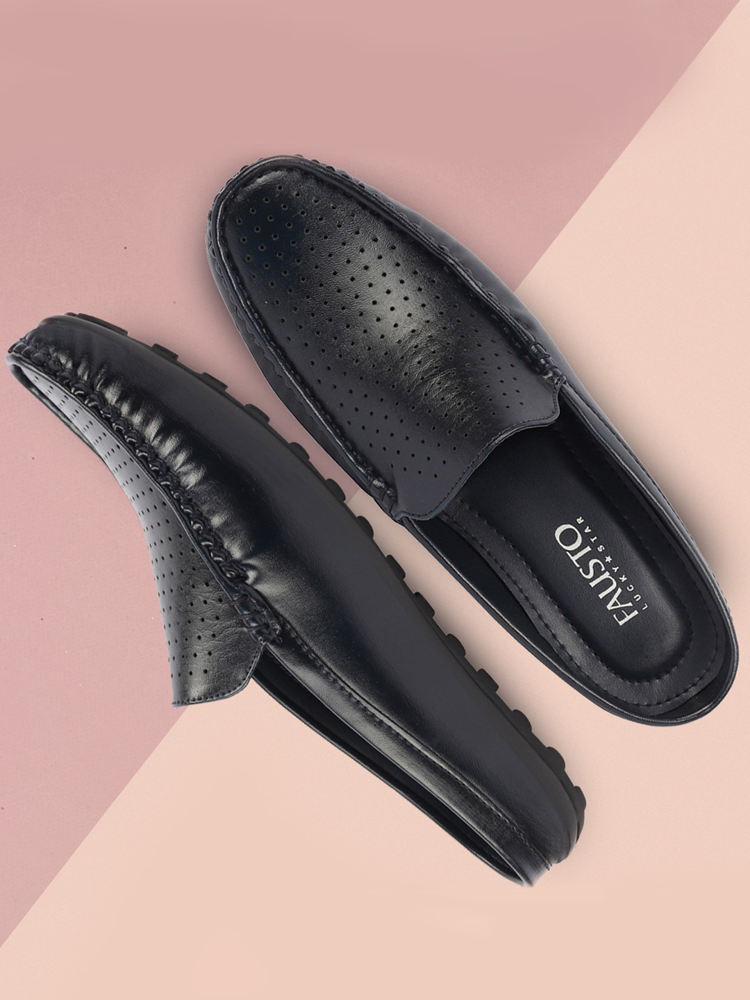 Buy FAUSTO Men Blue Woven Design Mule Sneakers - Casual Shoes for Men ...