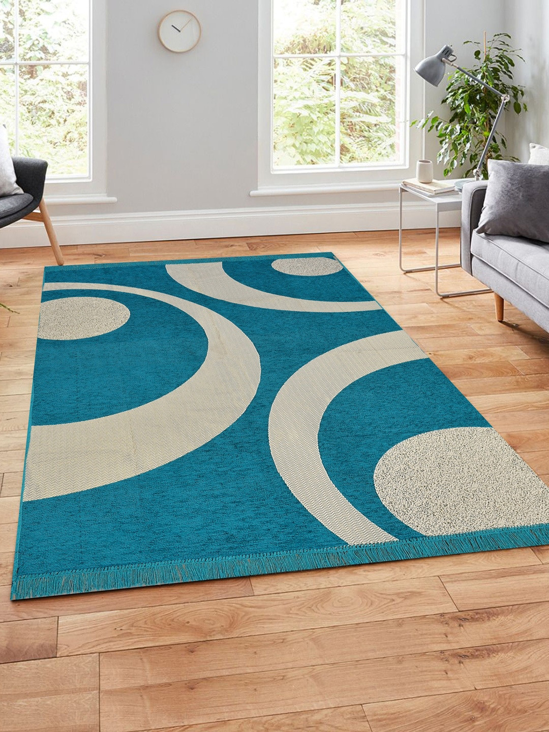 Buy MULTITEX Blue Cream Printed Carpets - Carpets for Unisex 20368944 ...
