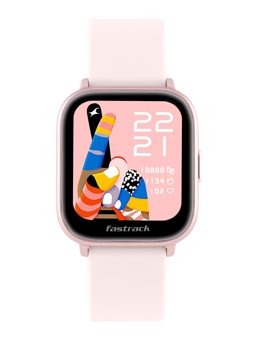Buy Fastrack Pink Solid Reflex Vybe Smart Watches 38078PP04 - Smart ...