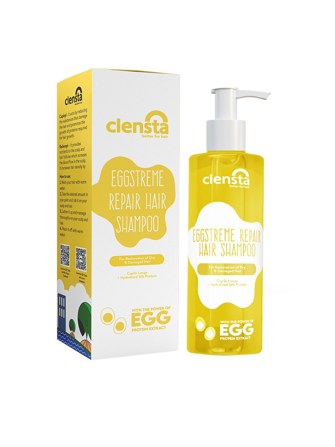 Buy Clensta Eggstreme Repair Hair Shampoo 200ml - Shampoo for Unisex ...
