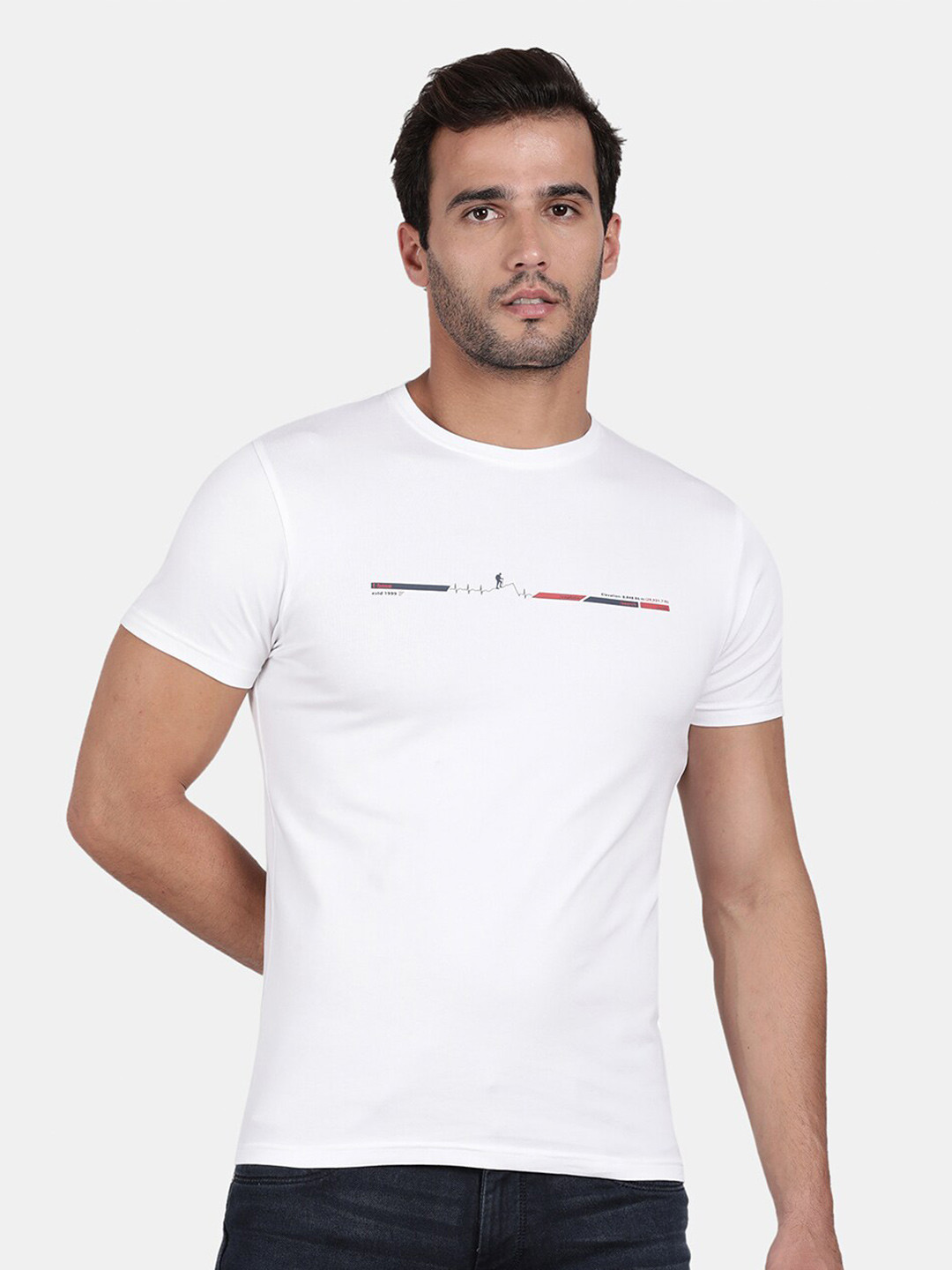 Buy T Base Men White Slim Fit Cotton T Shirt - Tshirts for Men 20384350 ...