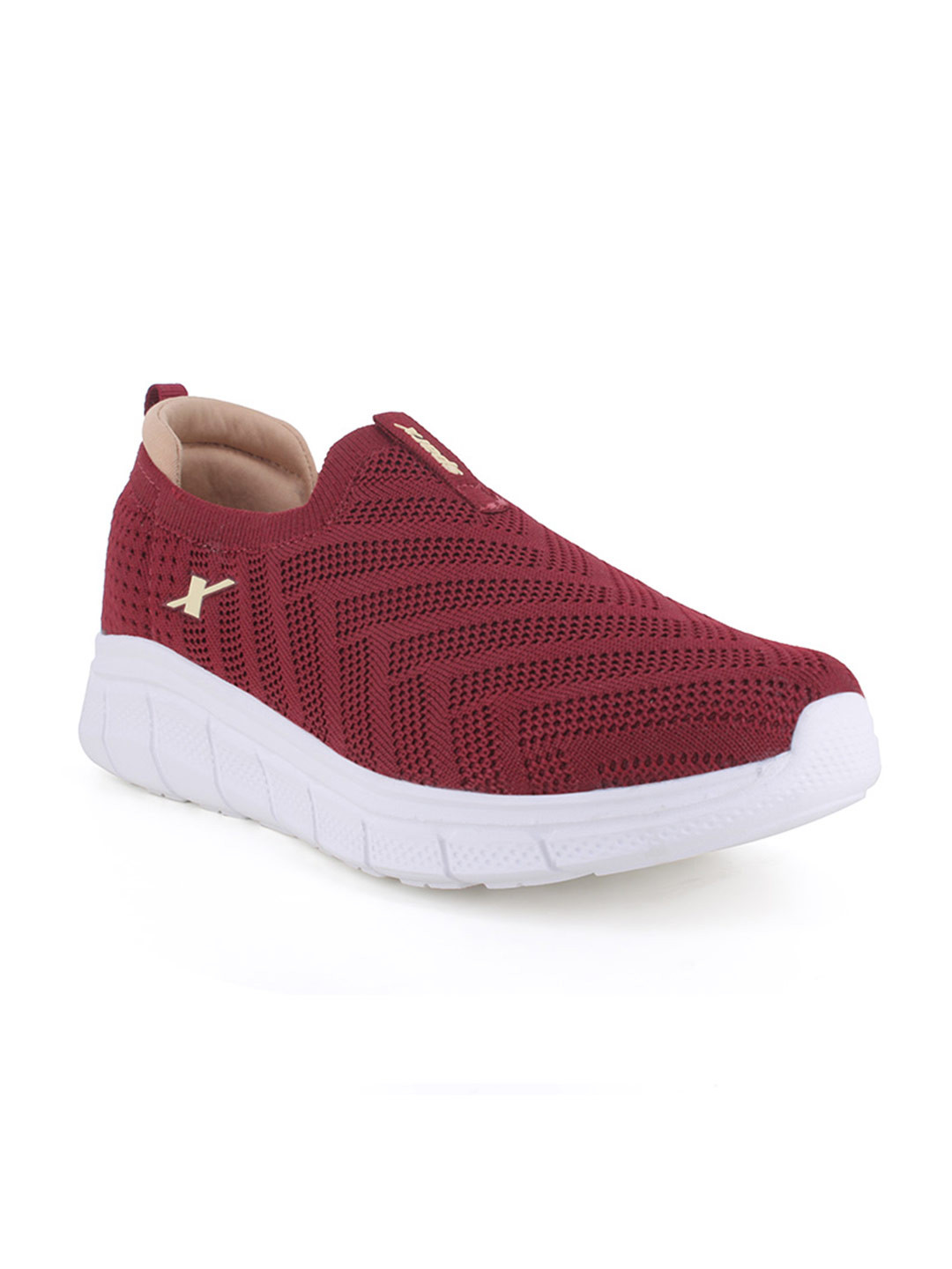 Buy Sparx Women Maroon Textile Running Non Marking Shoes - Sports Shoes ...