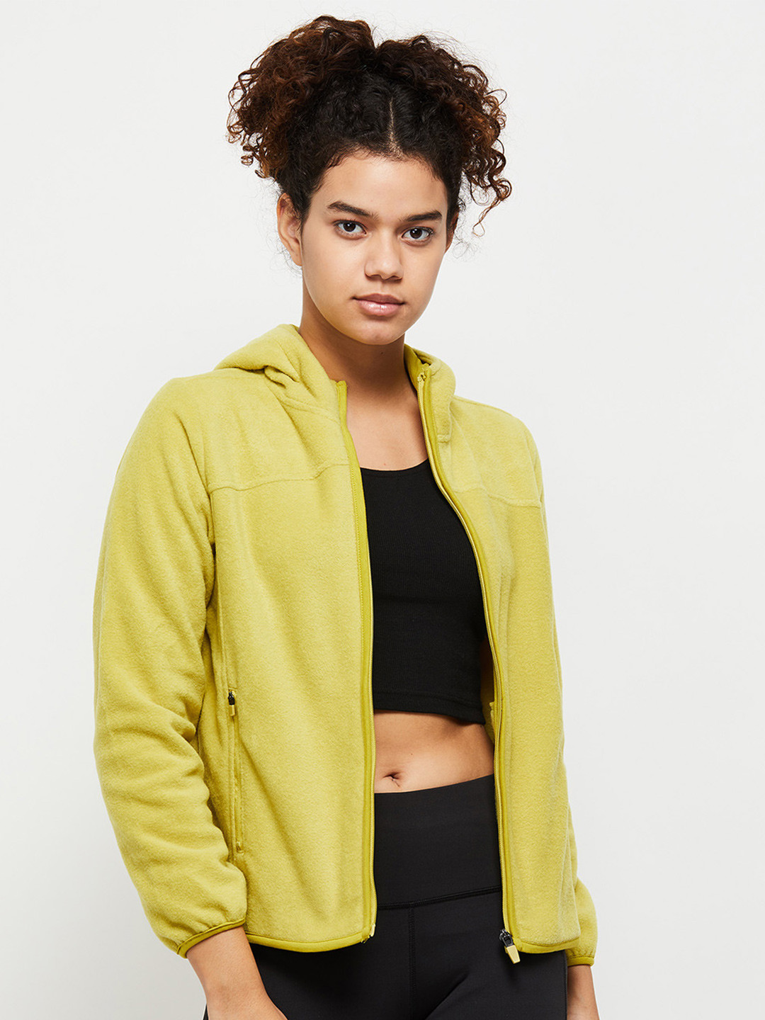 Buy Max Women Yellow Windcheater Tailored Jacket - Jackets for Women ...