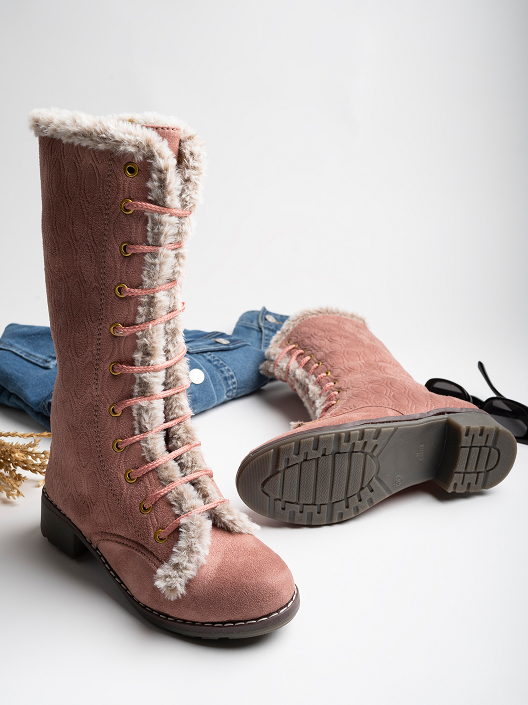 Buy Shoetopia Women Peach Solid Regular Boots - Boots for Women ...
