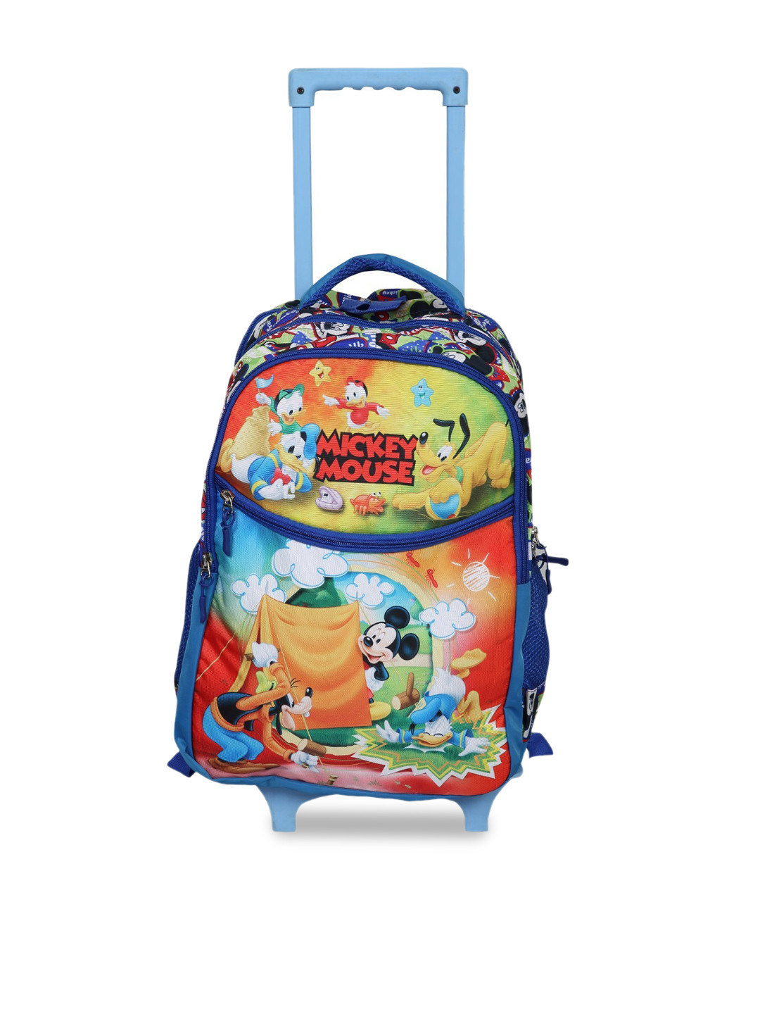 Buy Disney Kids Blue Printed Trolley Back Pack - Trolley Bag for Unisex ...