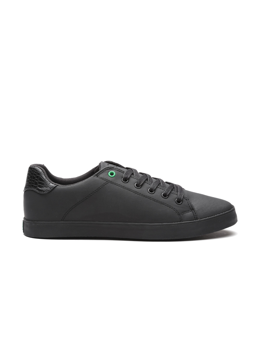 Buy United Colors Of Benetton Men Black Textured Sneakers - Casual ...