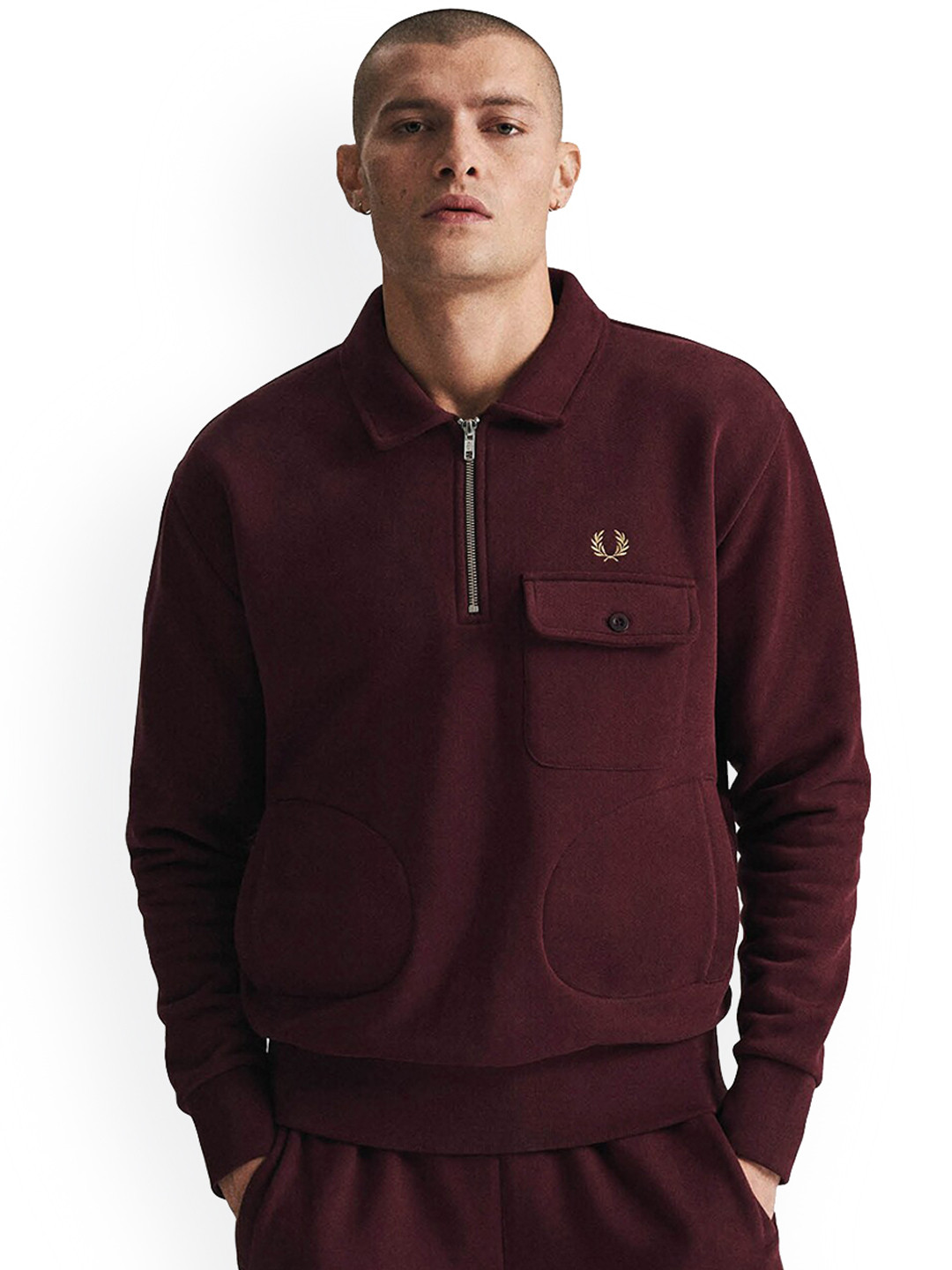 Buy Fred Perry Men Maroon Tailored Jacket - Jackets for Men 20404124 ...
