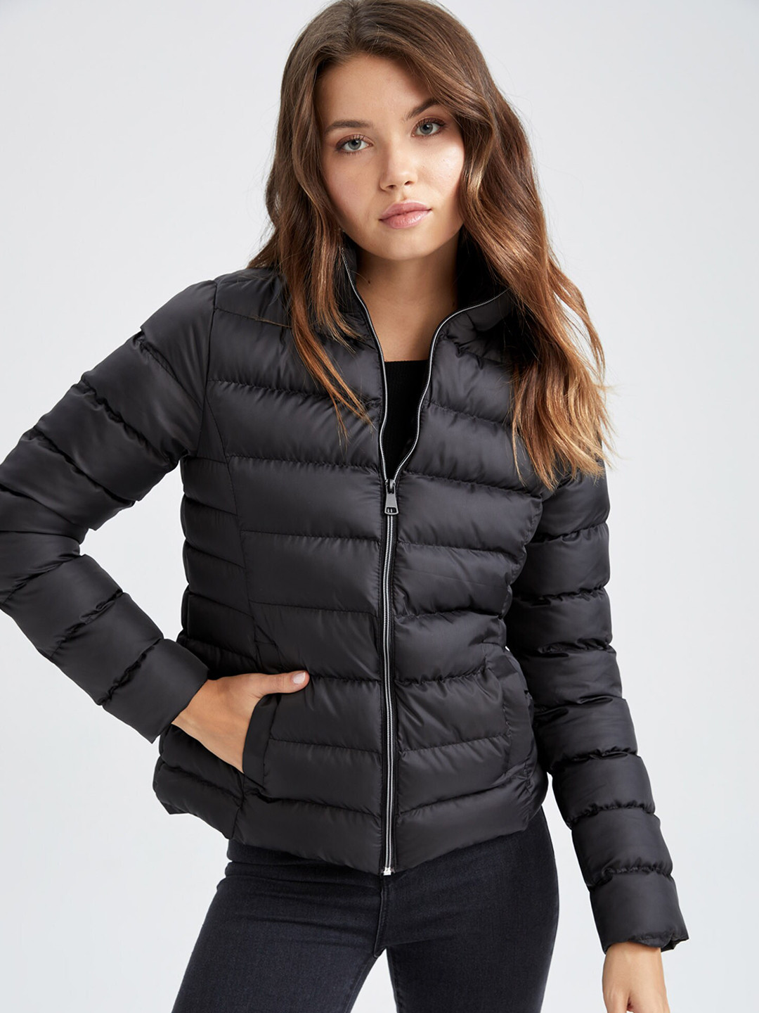 Buy DeFacto Women Black Puffer Jacket - Jackets for Women 20409890 | Myntra