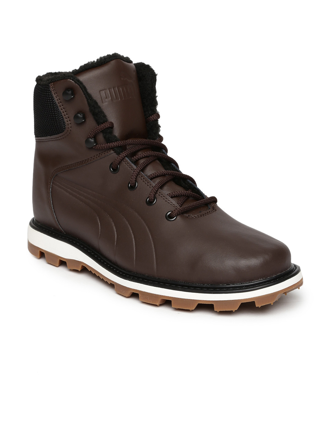 Buy Puma Unisex Brown Leather Desierto FUN High Top Sneakers - Casual ...