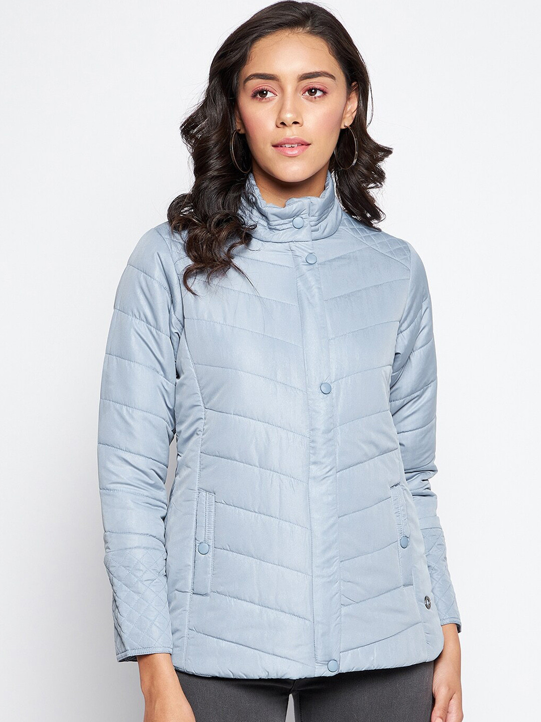 Buy Duke Women Blue Padded Jacket - Jackets for Women 20414196 | Myntra