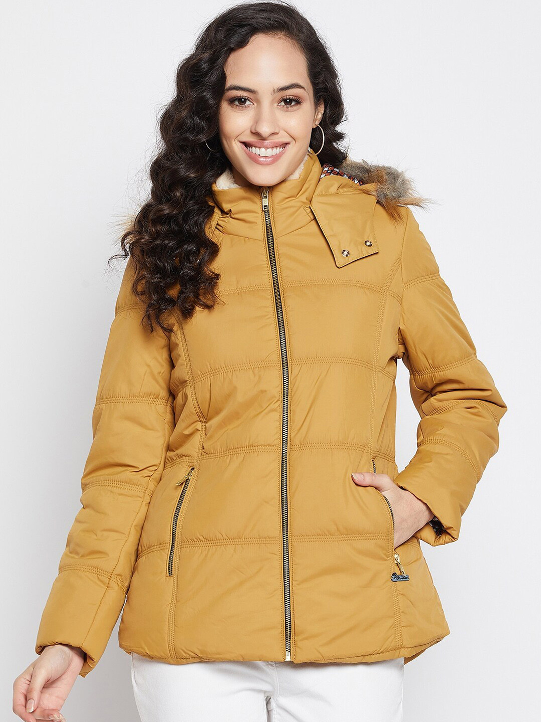Buy Duke Women Mustard Longline Parka Jacket - Jackets for Women ...
