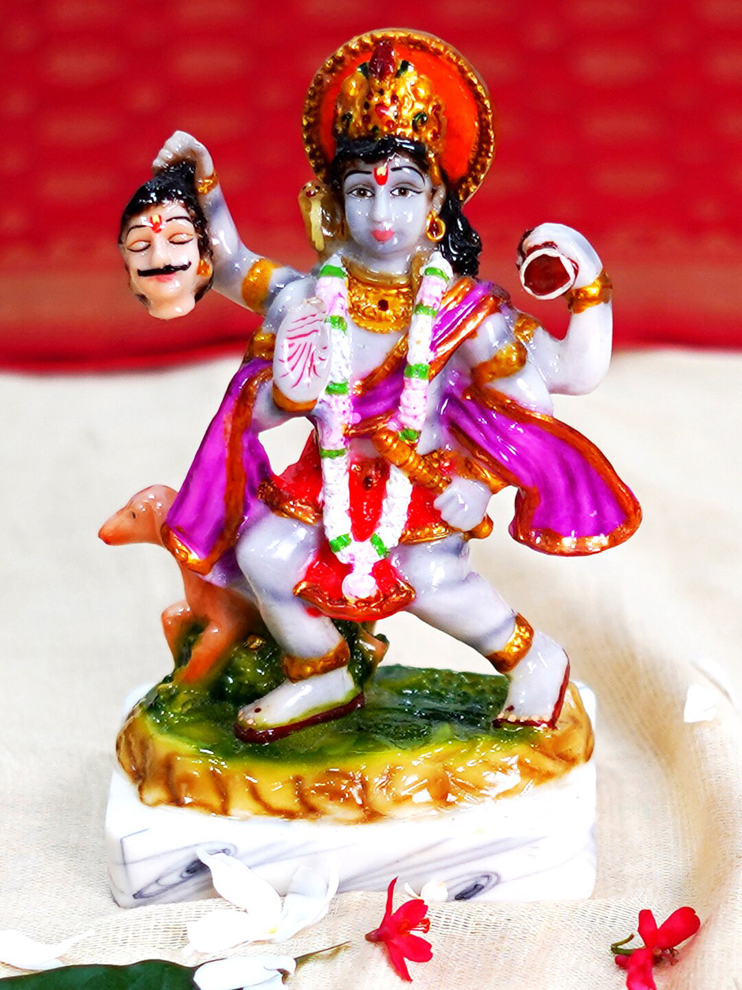 Buy Gallery99 White & Pink Printed Bhairav Baba Idol Showpiece ...