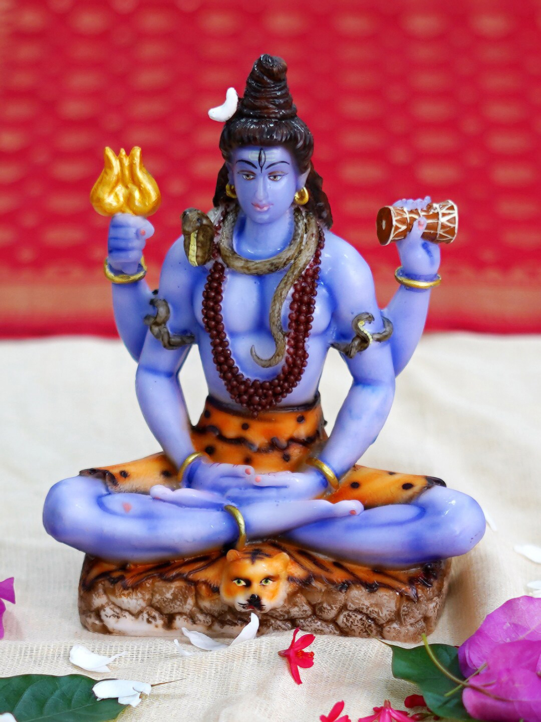 Buy Gallery99 Blue Shiv Ji Handpainted Idol Showpiece - Showpieces for ...