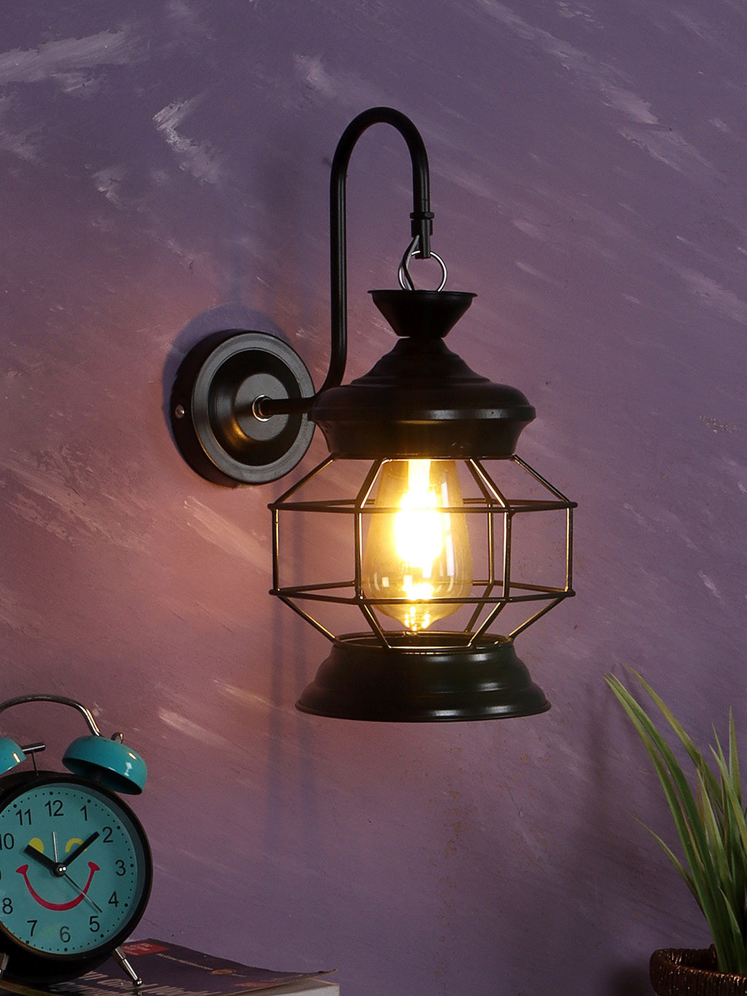 Buy MFD HOME FURNISHING Black Solid Wall Lamp - Wall Lamps for Unisex ...