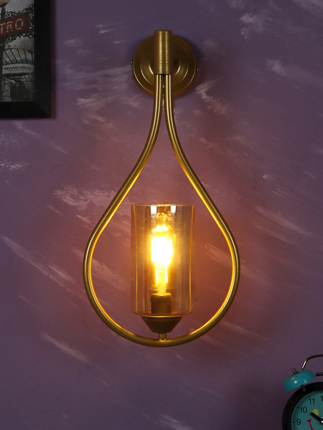 Buy MFD HOME FURNISHING Gold Toned Solid Wall Lamps - Wall Lamps for ...