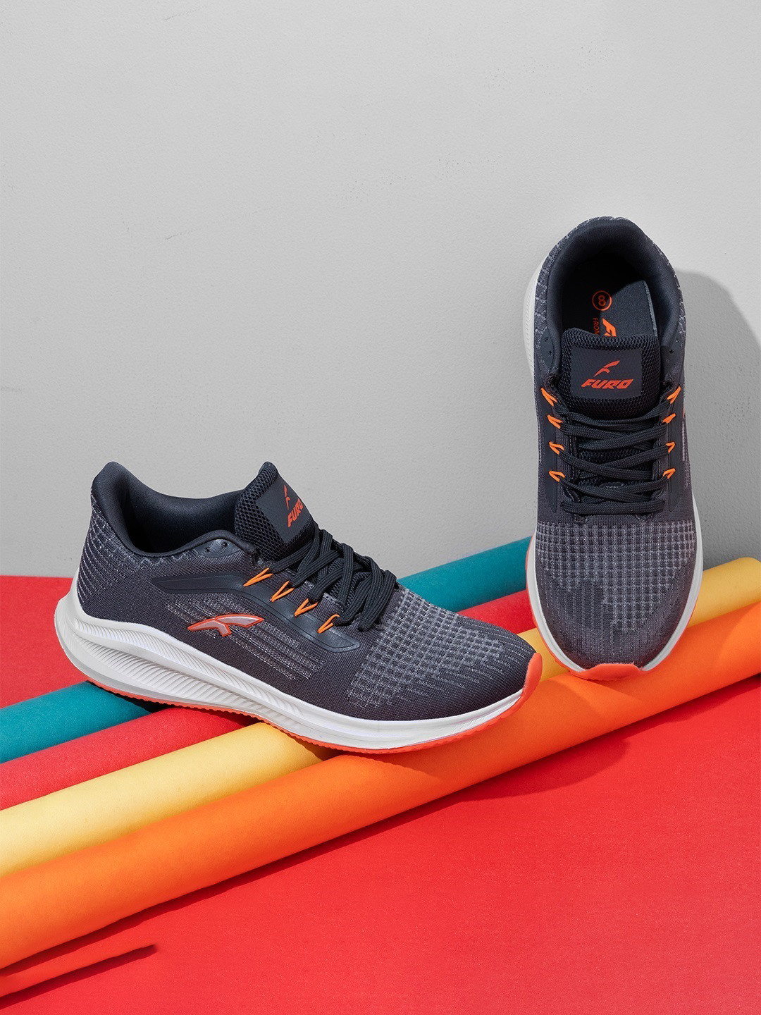 Buy FURO By Red Chief Men Grey Mesh Running Non Marking Shoes - Sports ...