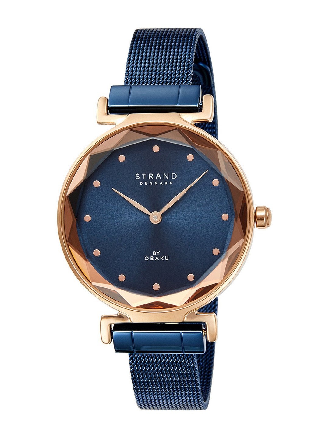 Buy STRAND BY OBAKU Women Blue Brass Dial & Blue Straps Analogue Watch ...