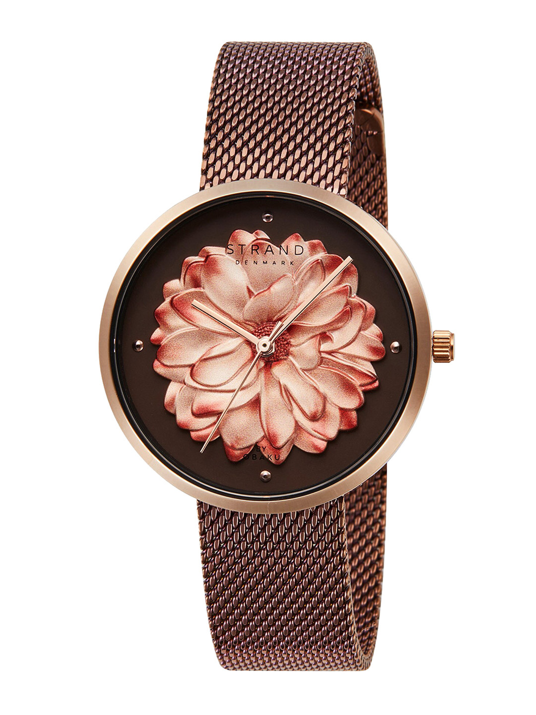 Buy STRAND BY OBAKU Women Brown Brass Dial & Brown Straps Analogue ...