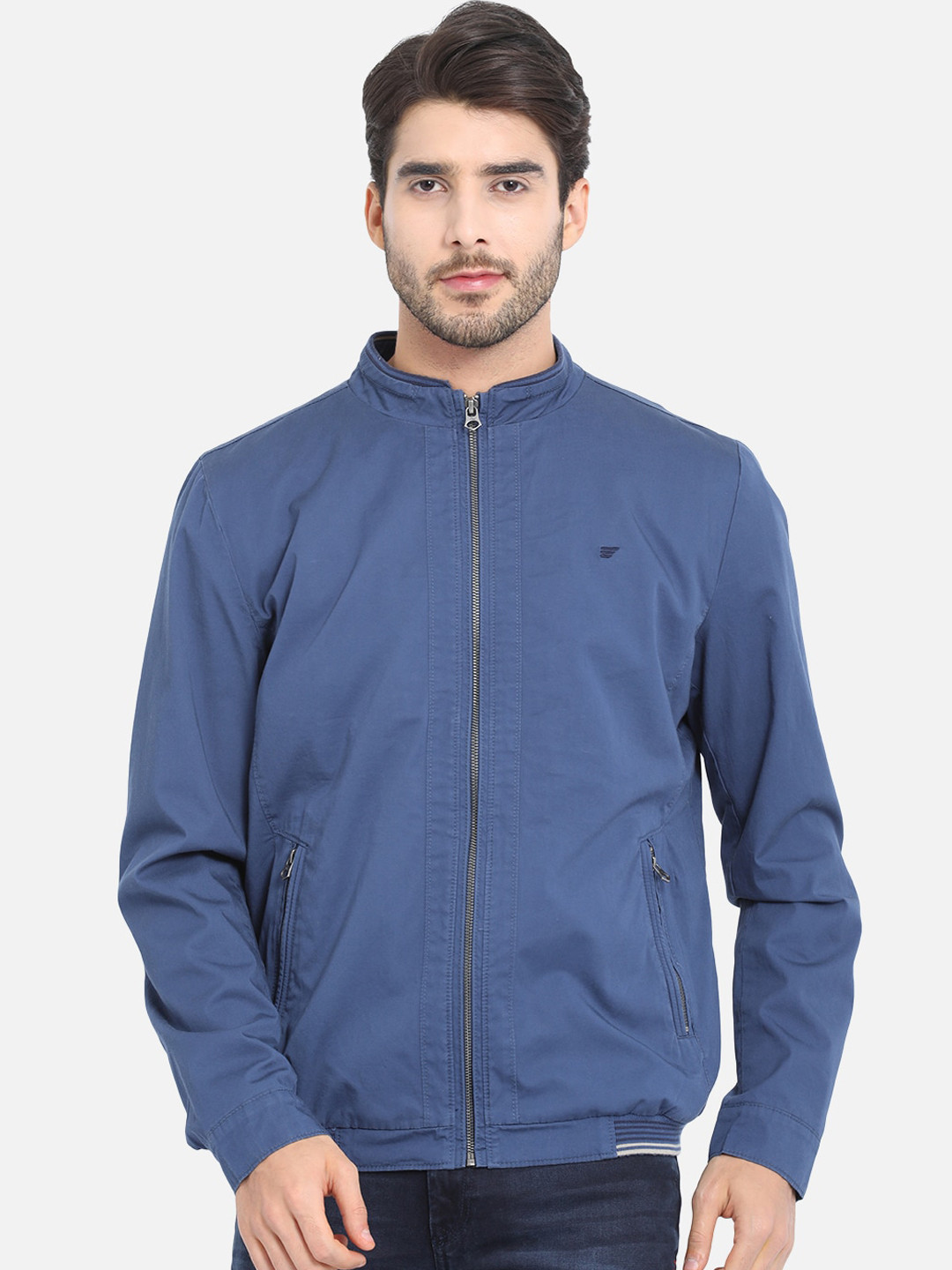 Buy T Base Men Blue Windcheater Bomber Jacket - Jackets for Men ...