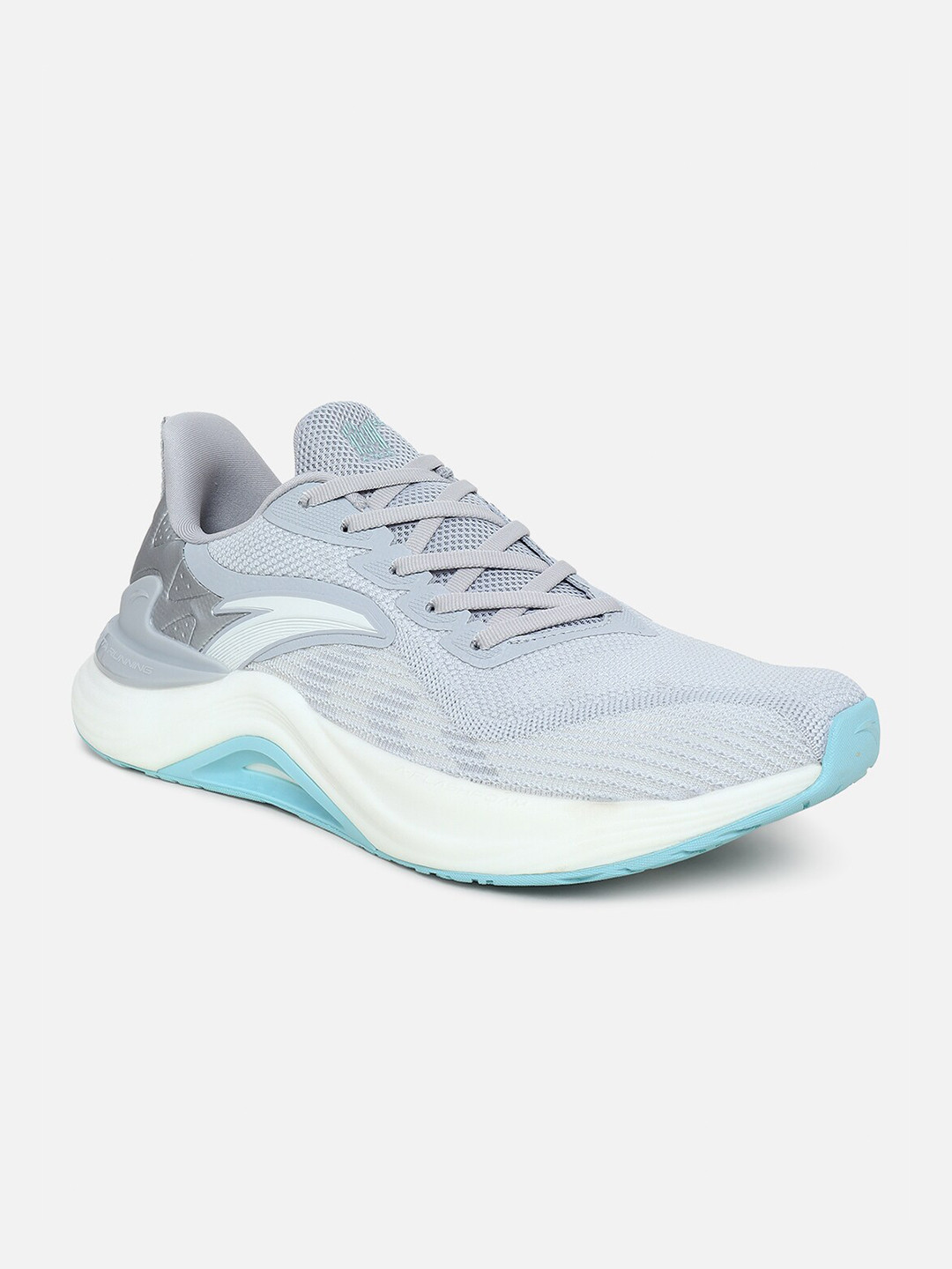 Buy Anta Men Grey Chip Gry Slvr Bge Mesh Walking Non Marking Shoes ...