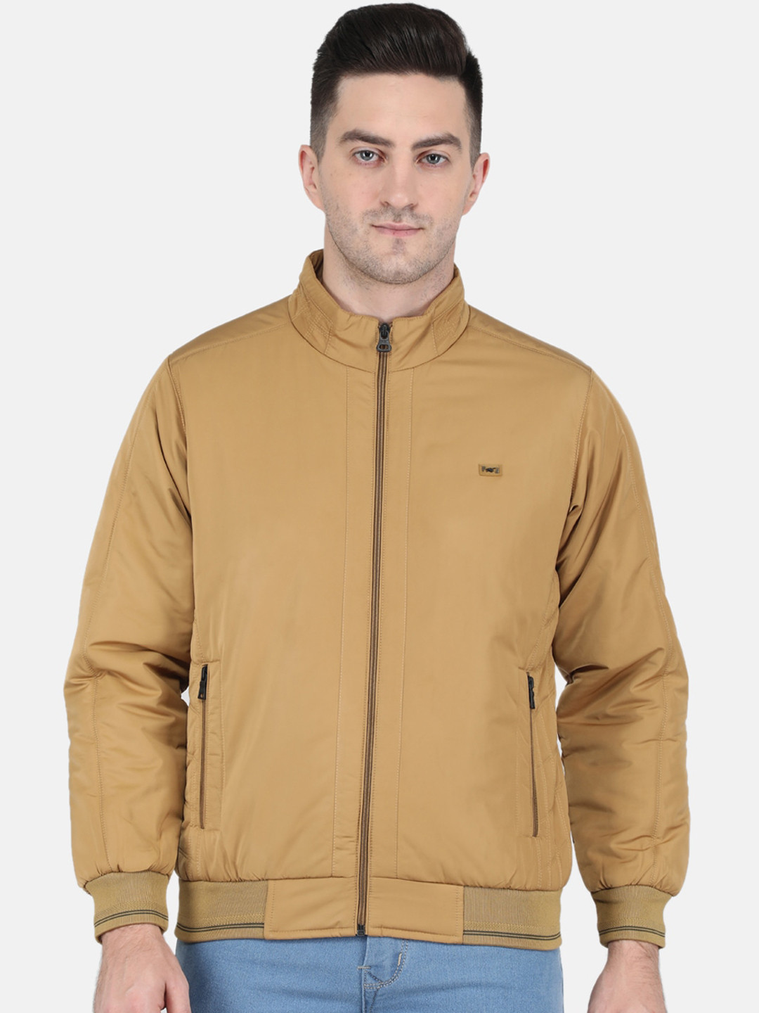 Buy Monte Carlo Men Mustard Solid Bomber Jacket - Jackets for Men ...