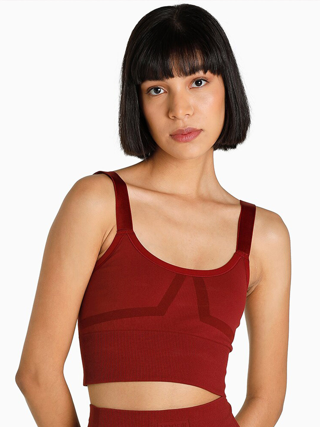 Buy Puma Red Lightly Padded Bra - Bra for Women 20443938 | Myntra