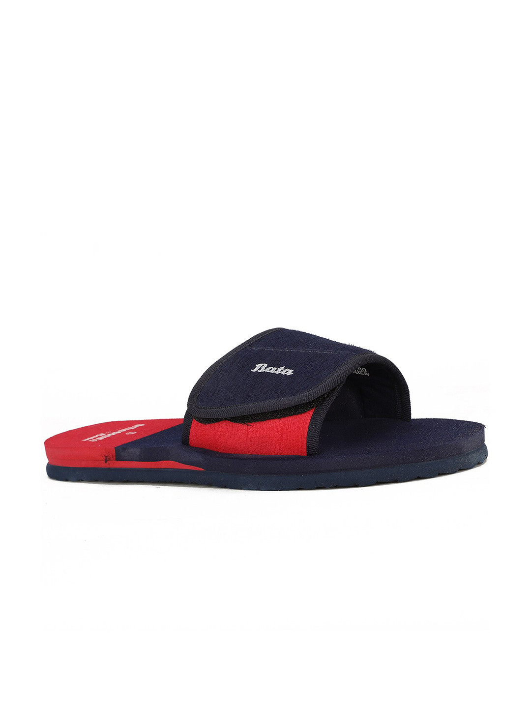 Buy Bata Men Blue & Red Colourblocked Sliders - Flip Flops for Men ...