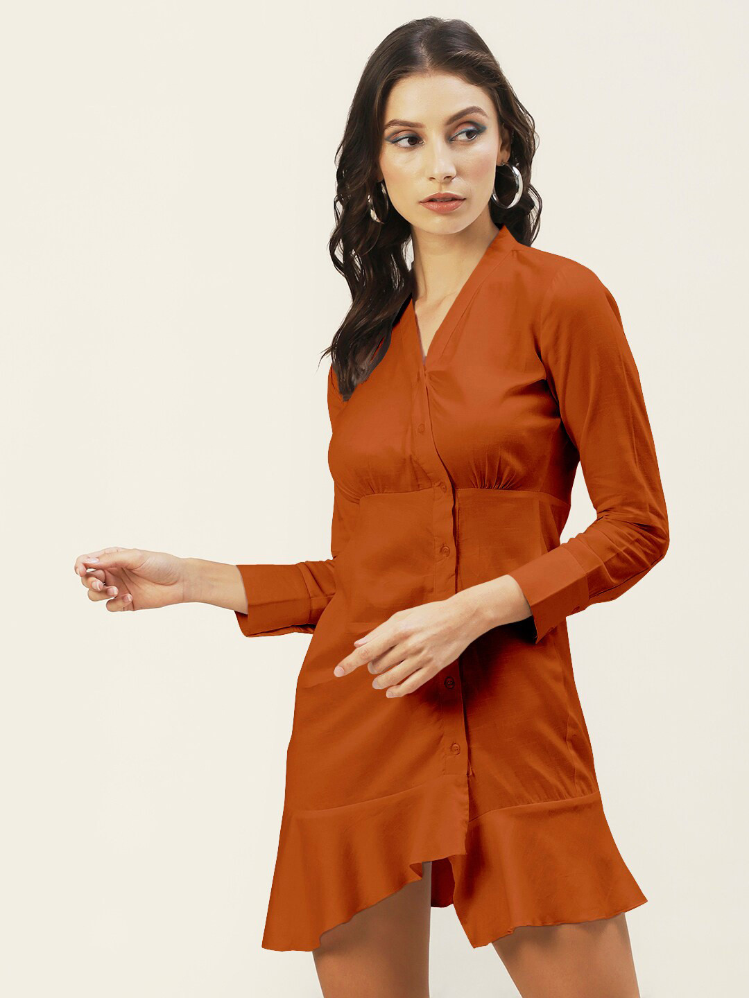 Buy DressBerry Rust Shirt Dress - Dresses for Women 20446474 | Myntra
