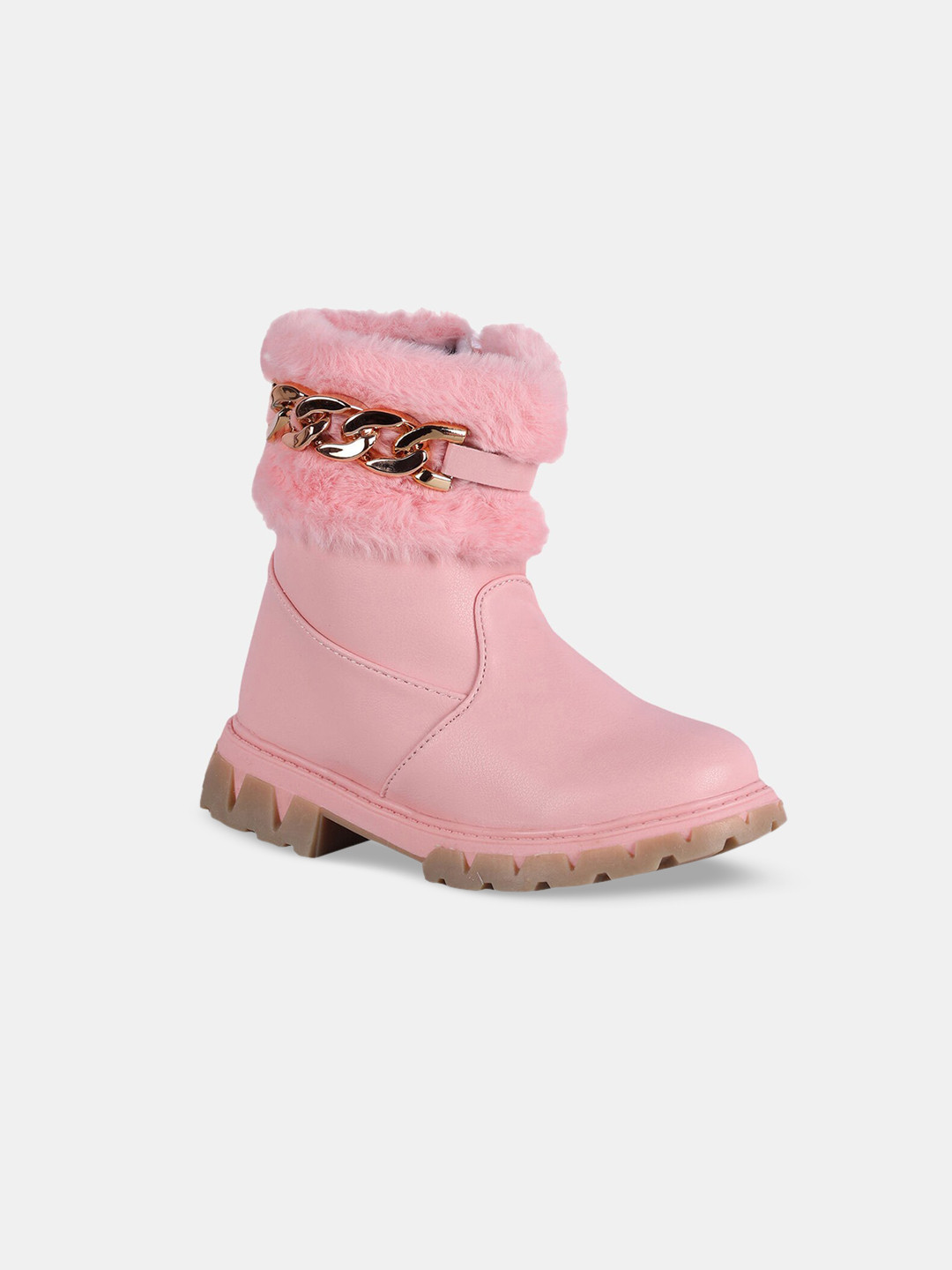 Buy Hopscotch Girls Pink Embellished Ankle Length Boots - Boots for ...