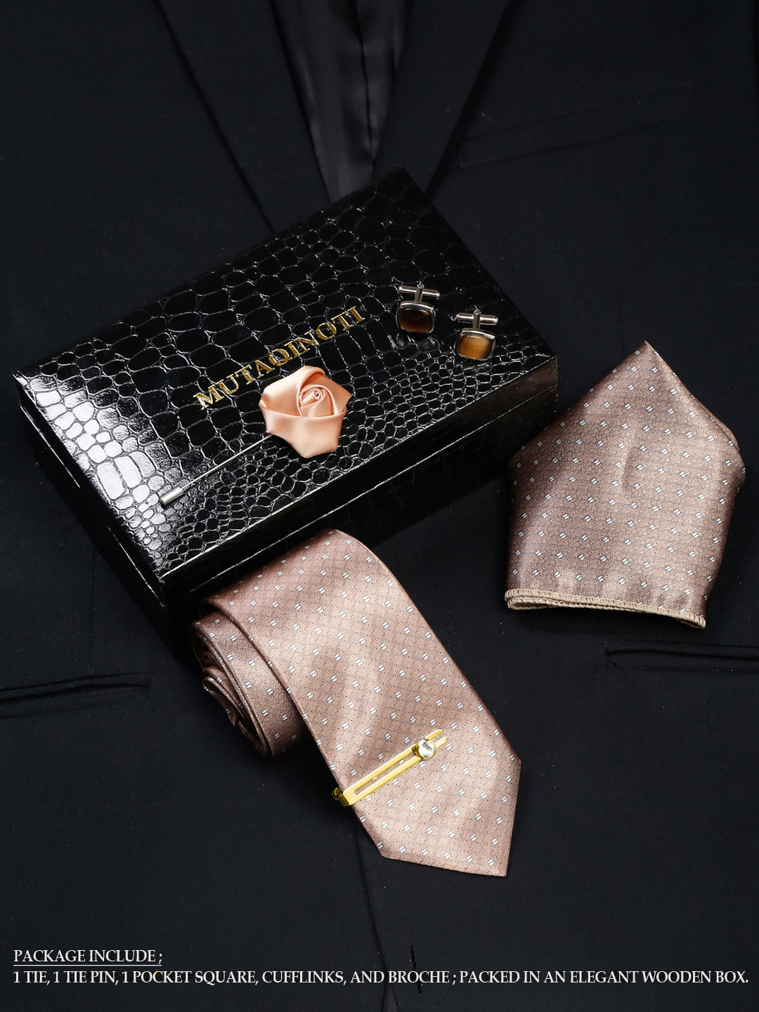Buy MUTAQINOTI Men Necktie Accessory Gift Set - Accessory Gift Set for ...