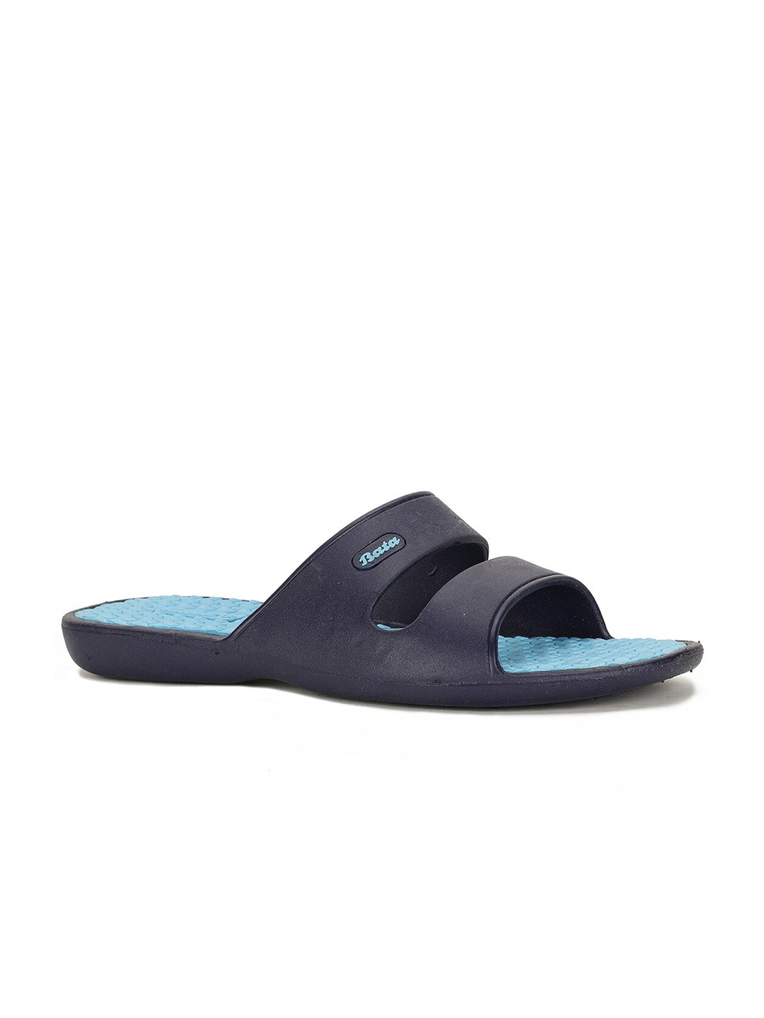 Buy Sandak By Bata Women Blue Sliders - Flip Flops for Women 20454100 ...