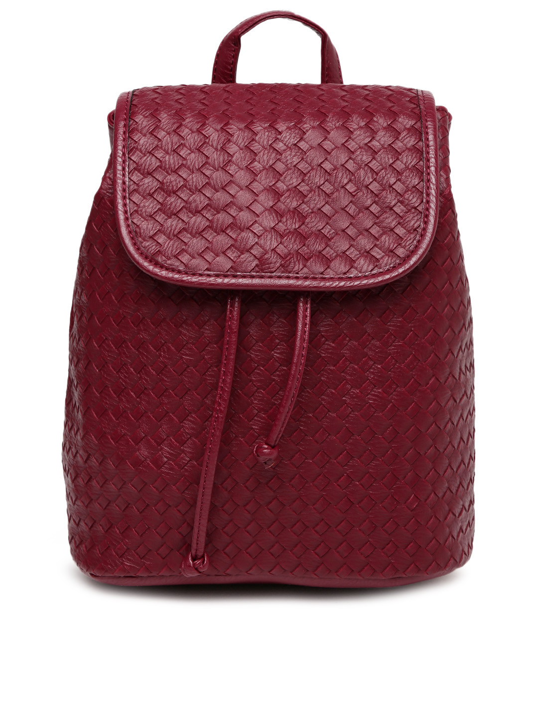 Buy Roadster Women Maroon Textured Backpack - Backpacks for Women ...