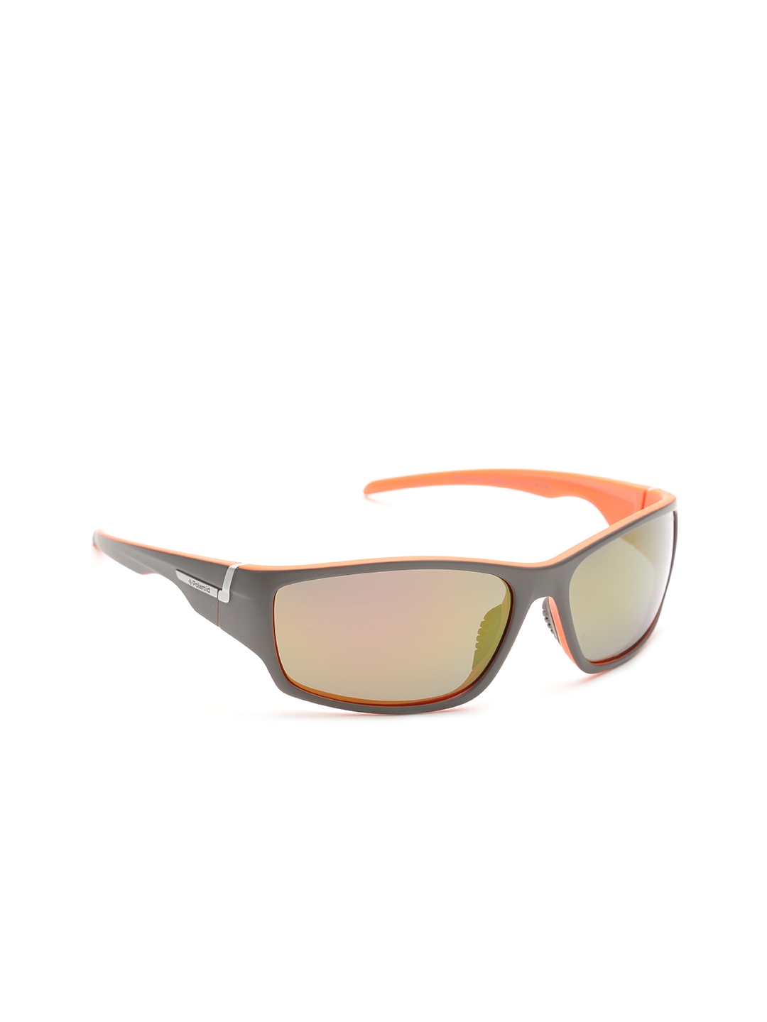 Buy Polaroid Men Polarised Mirrored Rectangle Sunglasses P7407 Ogh 63ai Sunglasses For Men
