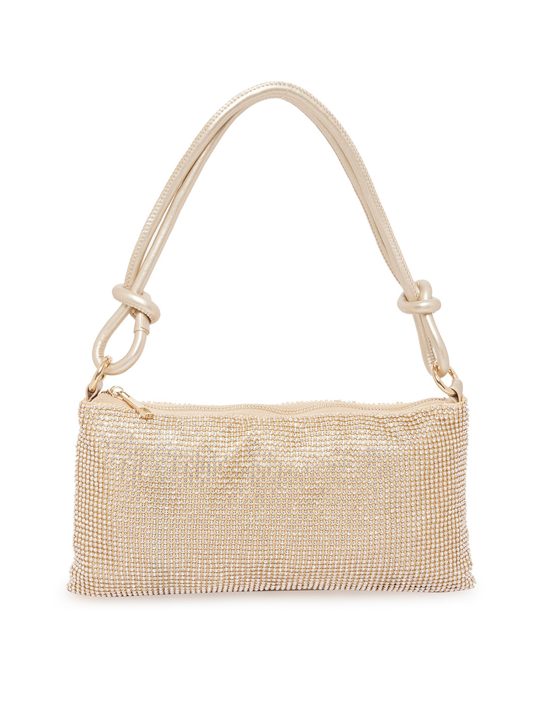 Buy Call It Spring Gold Toned Embellished PU Swagger Shoulder Bag ...