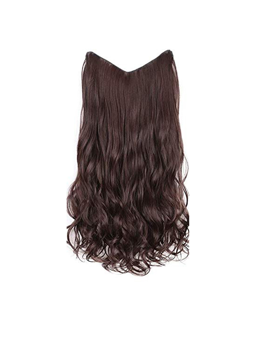 Buy CHANDERKASH Brown Curly/Wavy Full Head 5 Clips Based Nylon And ...