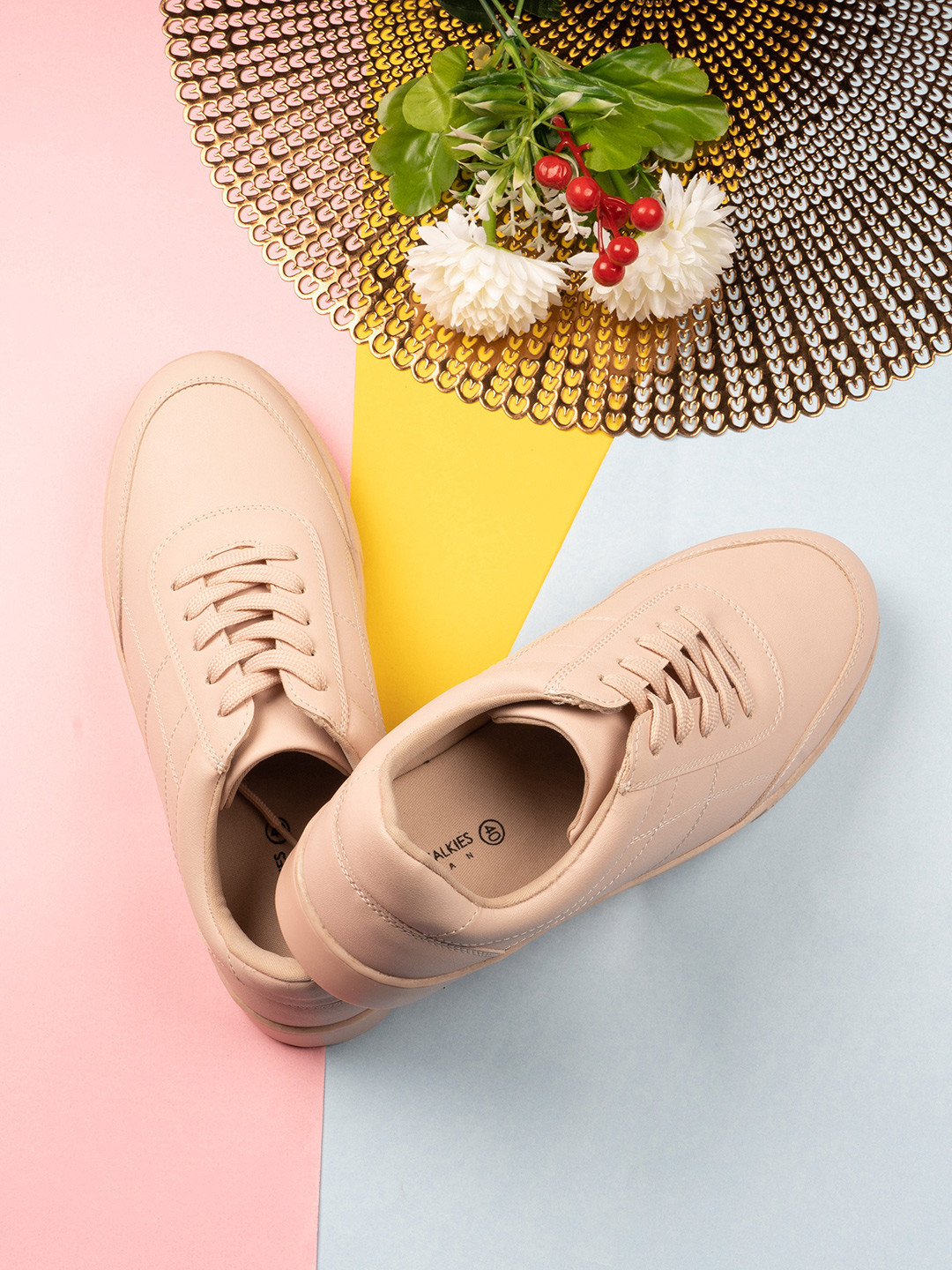 Buy Tokyo Talkies Women Pink Perforations Brogues - Casual Shoes for ...